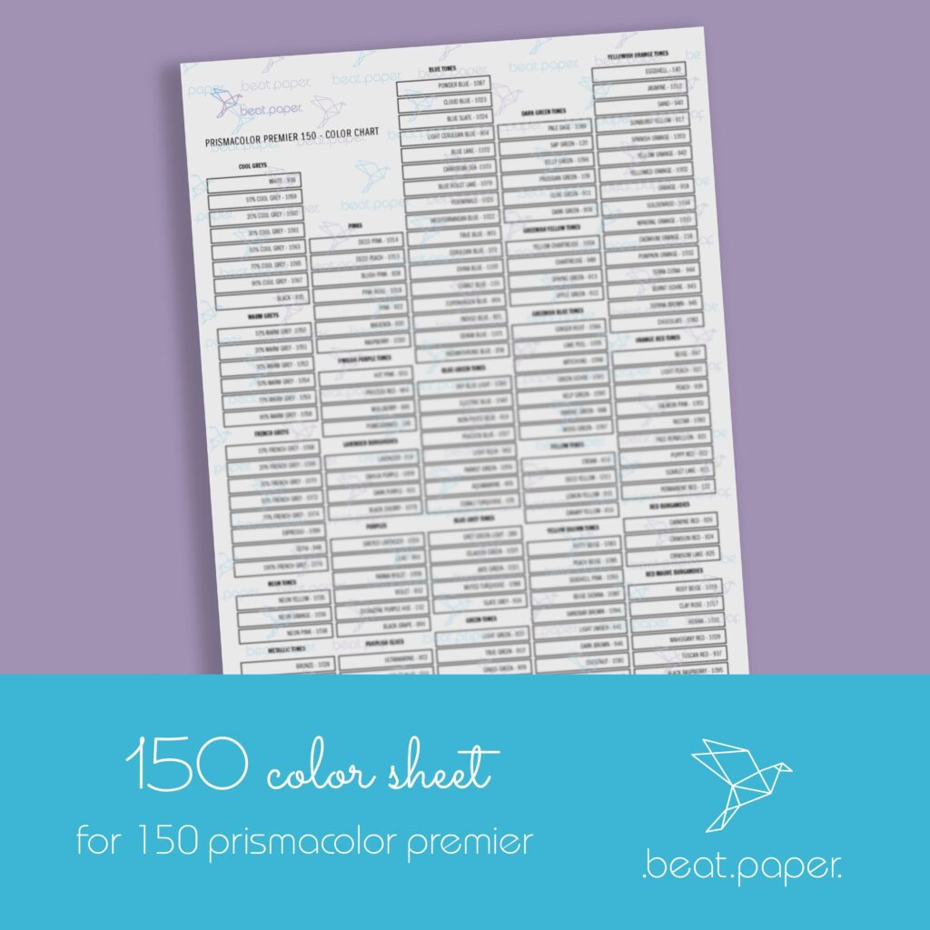 Prismacolor 150 Color Chart Pencils: Prismacolor Premier Coloured